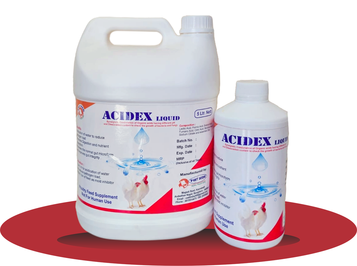 Acidex Liquid for Poultry Feed - V Vet Serve